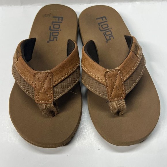 Flojos | Shoes | Flojos Ryan Brown Kids Unisex Thong Sandals Flip Flops ...